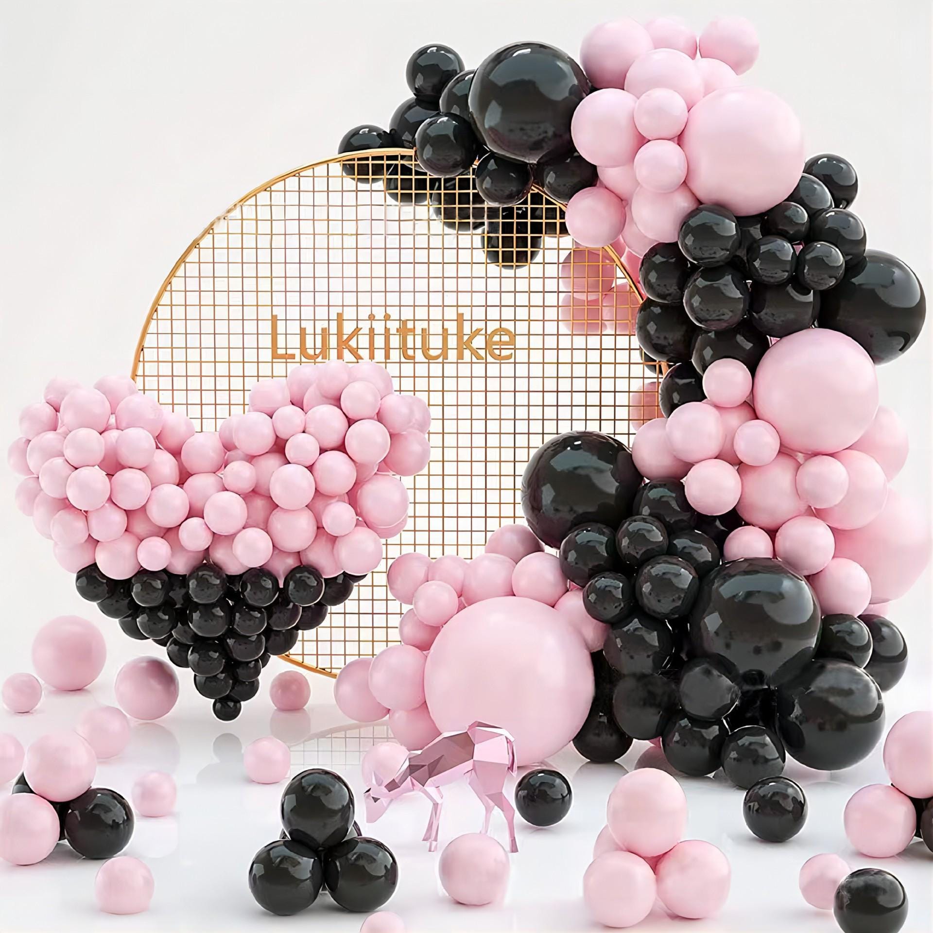 Black Pink Balloon Garland Arch,balloon Arch Combo Set,diy,macaron ...