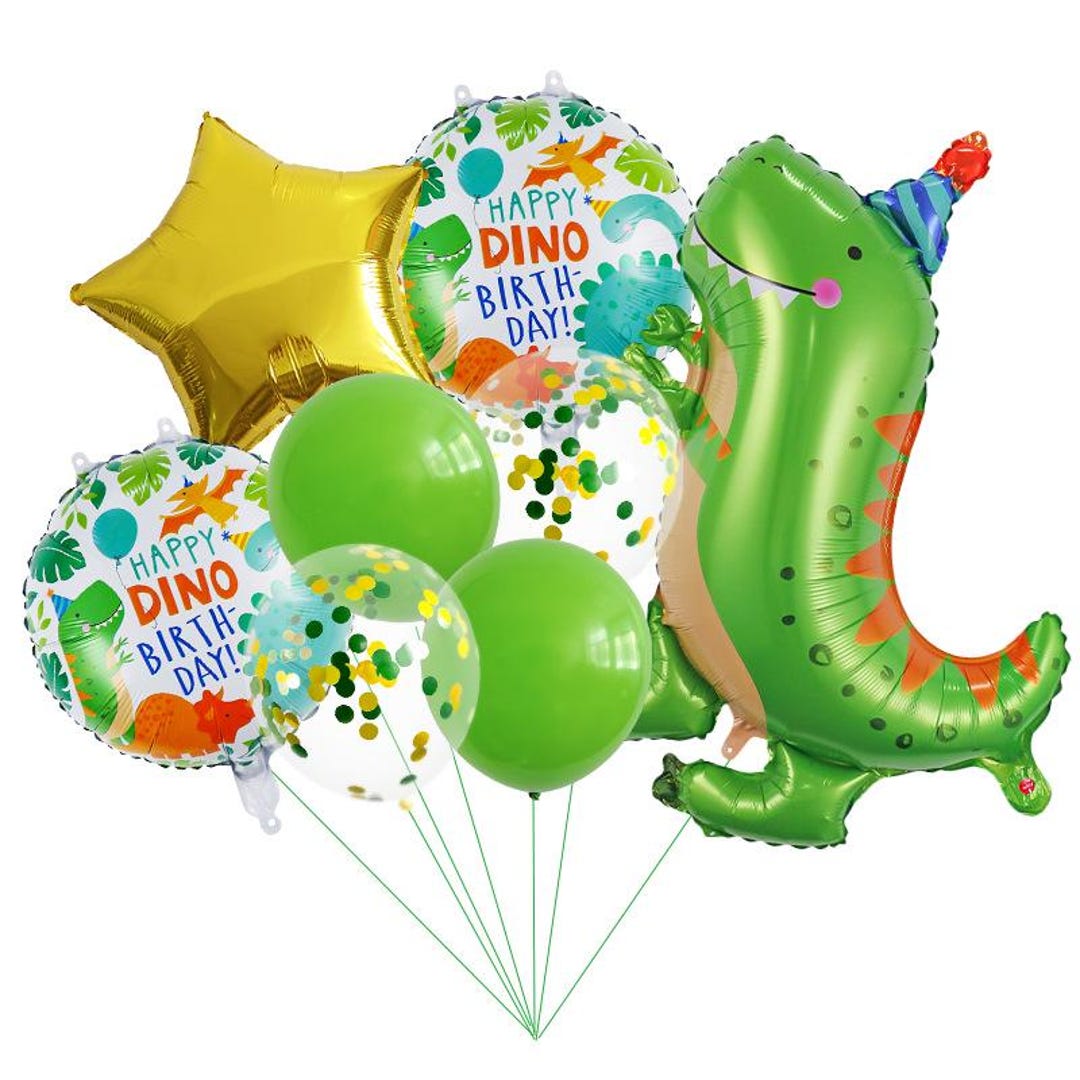 Dinosaur Birthday Balloon Set, Kids Dino Party Balloons Decorations ...