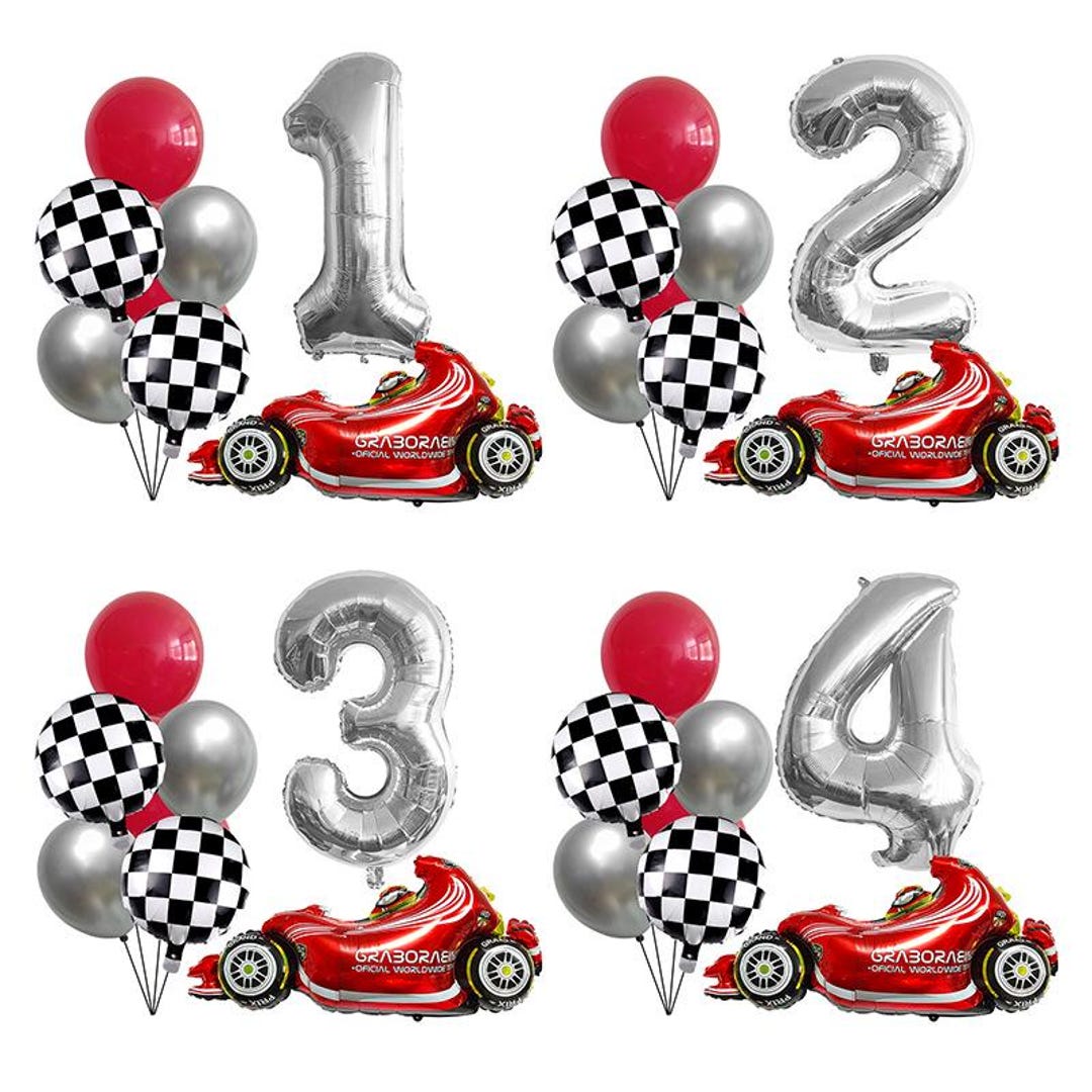 Racing Theme Birthday Balloon Kit, Red, Car, Balloon Acrh Set, Balloon ...