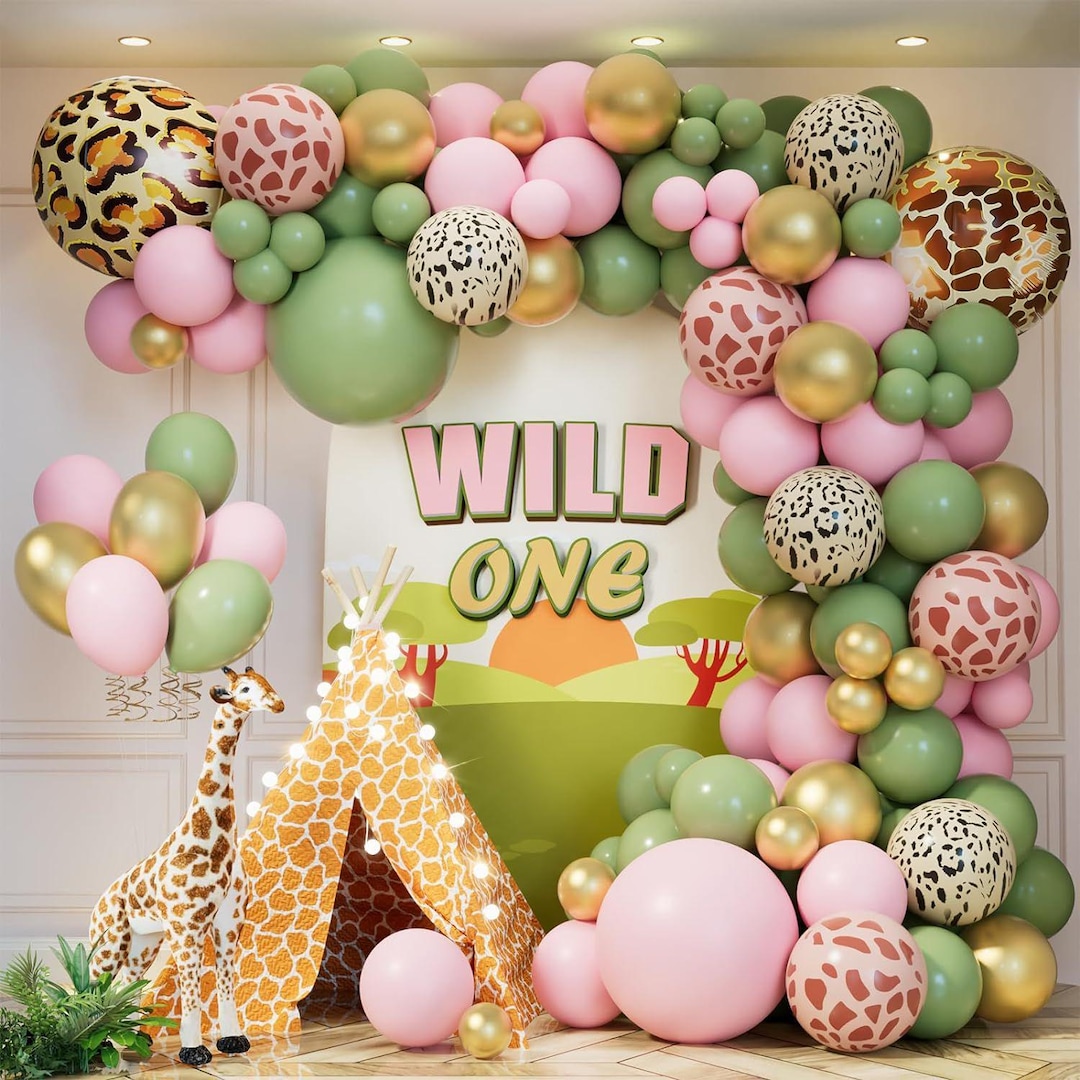 Forest Theme Balloon Garland, Children's Birthday Party, Baby Shower ...