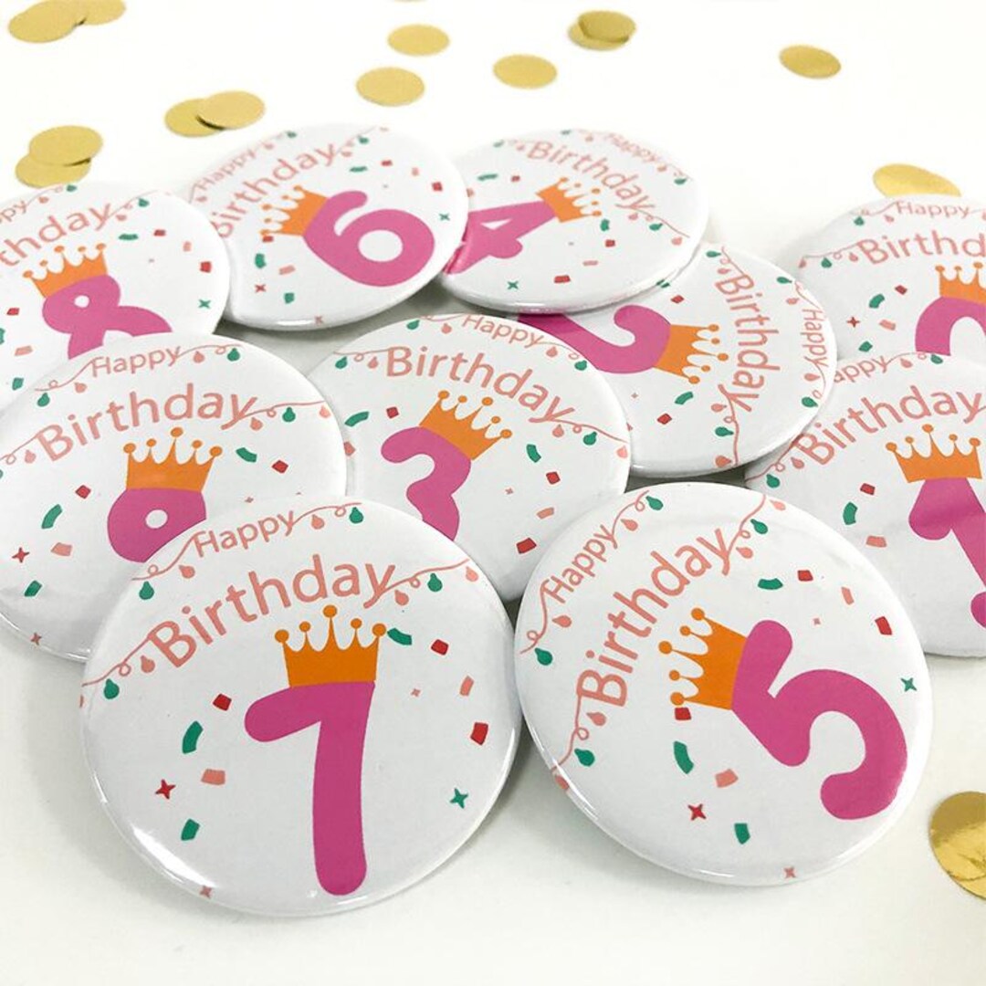 Cartoon Birthday Cap Badge, Kids, Birthday Party, Numbers, Iron Badge ...