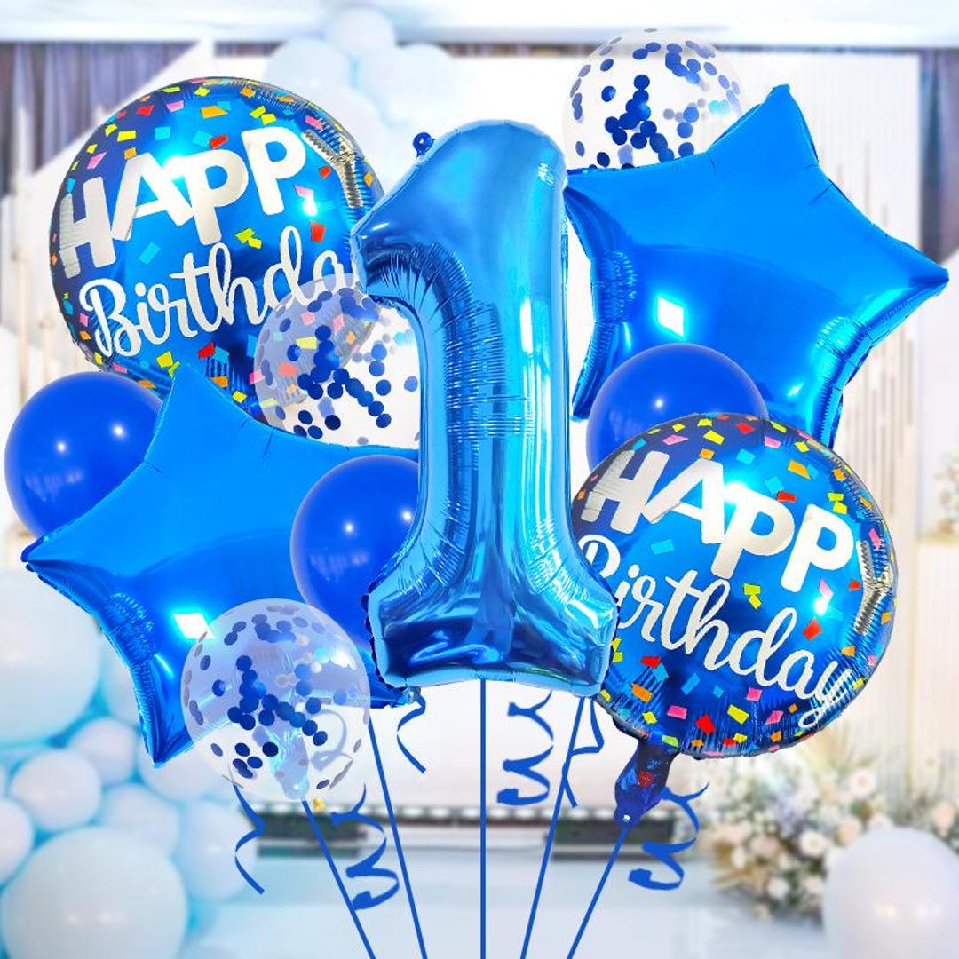 Blue Star Birthday Balloon Riser Set, Birthday Party, Party Decoration ...