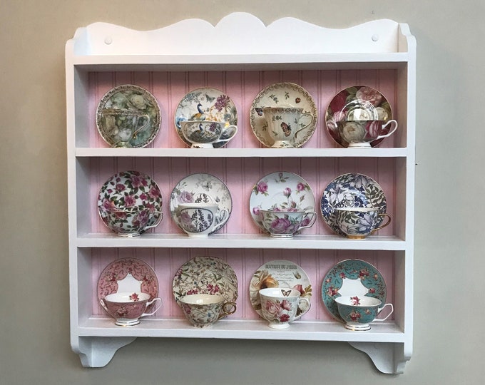 Wooden Teacup Shelf, Teacup Display, Teacup Collection, Country Living ...