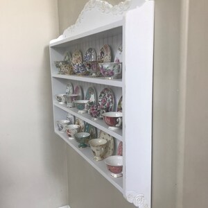 Wooden Teacup Shelf, Teacup Display, Wooden Teacup Collectors Shelf ...