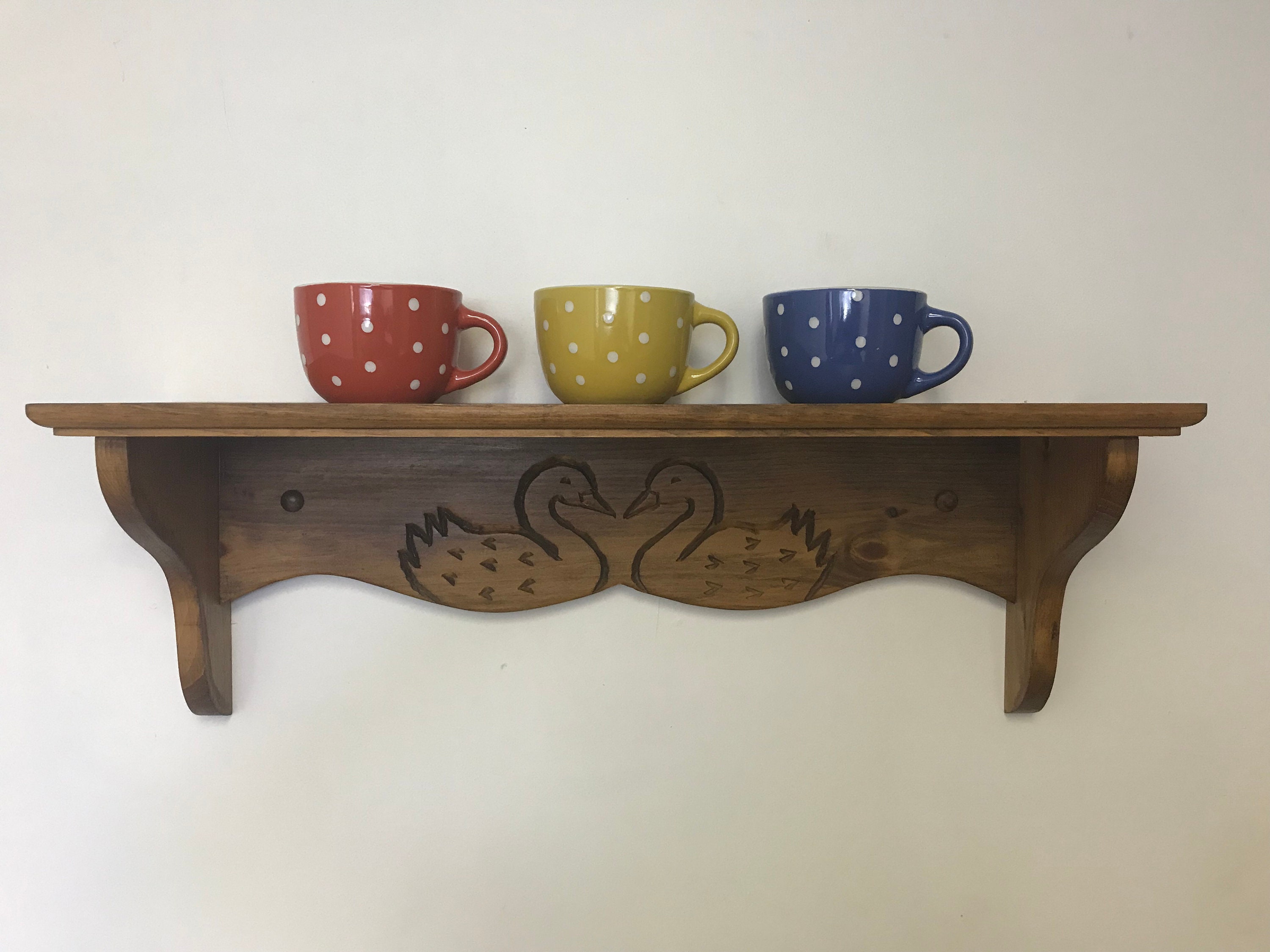 Wood Shelf Duck Shelf Home Decor Kitchen Shelf bathroom - Etsy