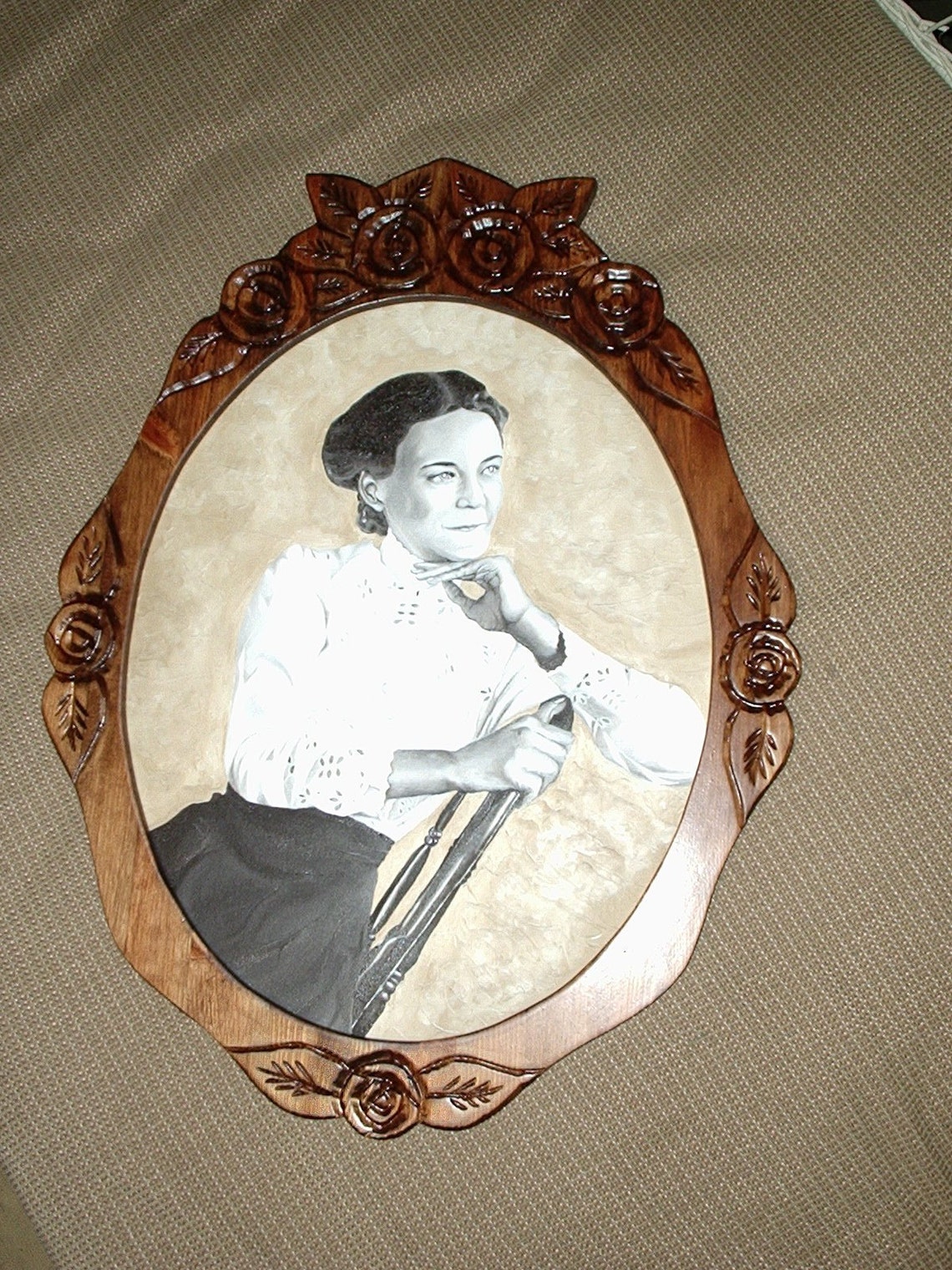 Hand Carved, Wooden, Picture Frame or Mirror. Custom Made, Artisan ...