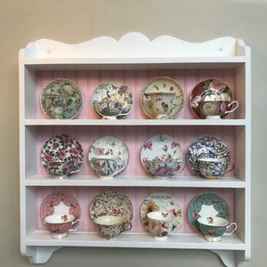 Wooden Teacup Shelf, Teacup Display, Teacup Collection, Country Living ...