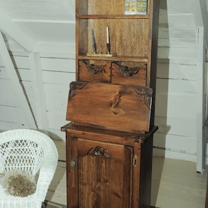 Small Drop Down Desk, Drop Down Table, Mini Secretary, Mini Desk, Entry ...
