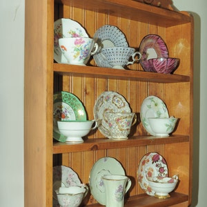 Wood Teacup Shelf, Teacup Display Shelf, Teacup Rack. - Etsy