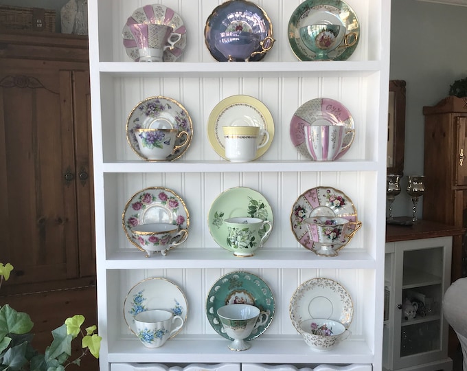 Teacup Shelf, Teacup Display, Teacup Rack, Dish Rack, Twelve Cup Teacup ...