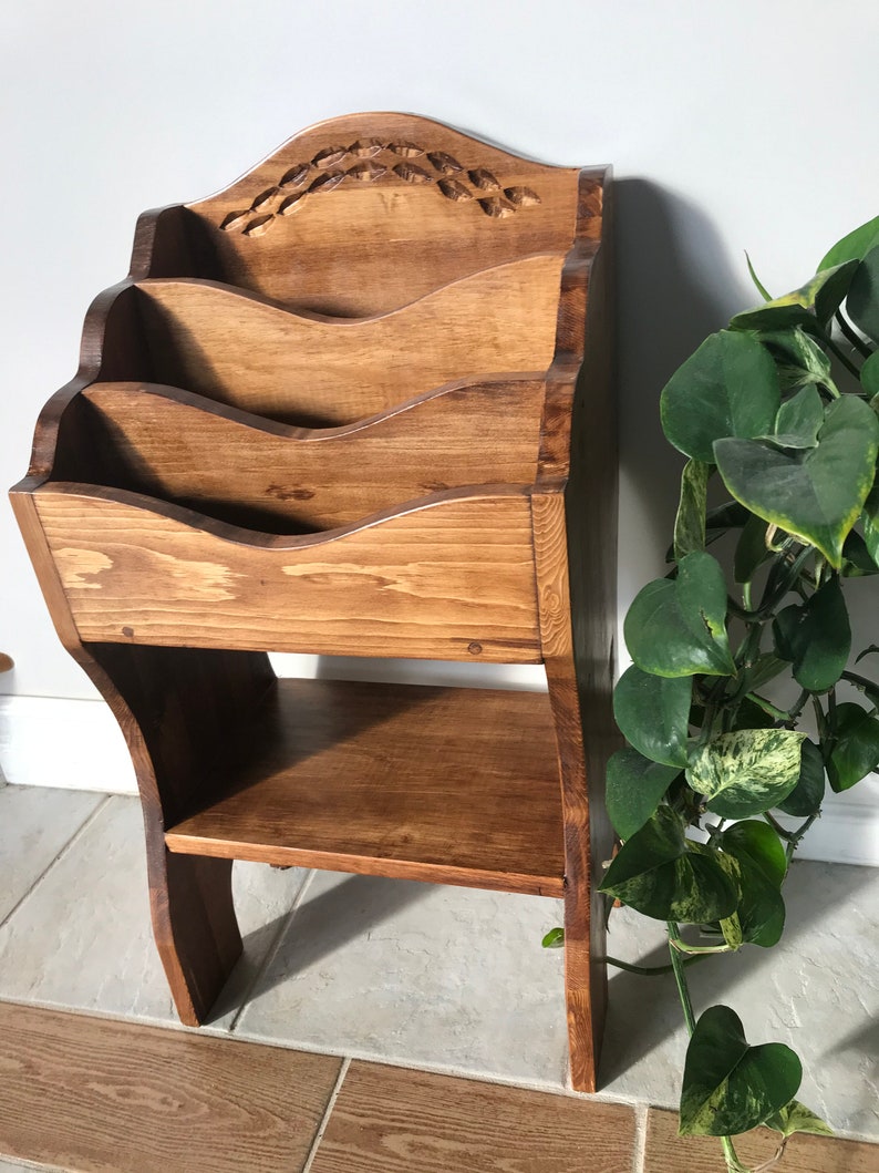 Magazine Rack Mail Organizer Book Case Storage - Etsy
