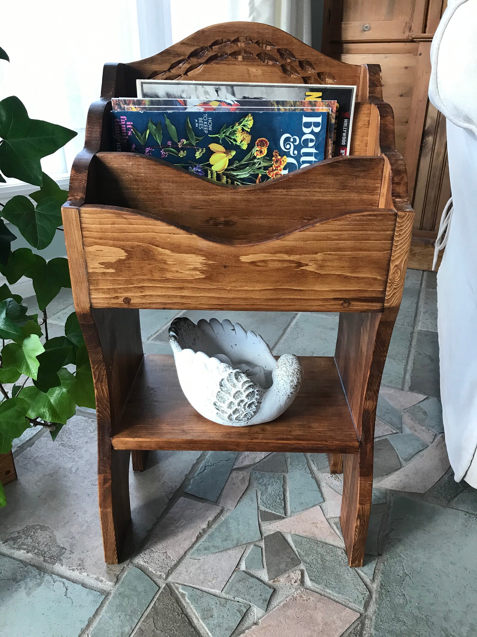 Magazine Rack Mail Organizer Book Case Storage - Etsy