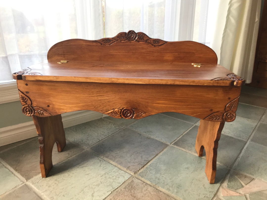 Entry Bench, Storage Bench, Pine Bench, Wooden Bench, With Lift Top ...