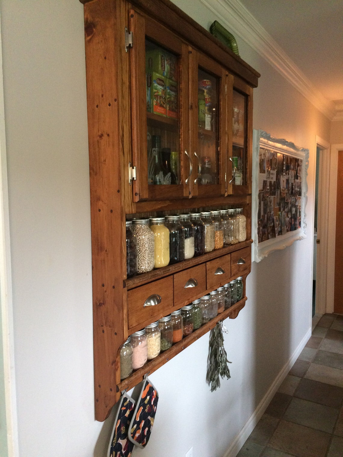 Spice Rack Mason Jar Shelf Chefs Spice Rack Organizer Wall - Etsy