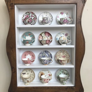 Picture Frame Teacup Shelf 12 Cup Teacup Display Shelf - Etsy