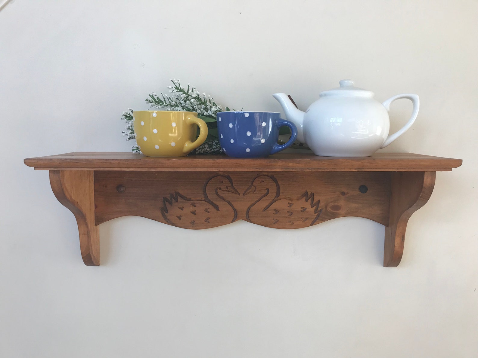 Wood Shelf Duck Shelf Home Decor Kitchen Shelf bathroom - Etsy