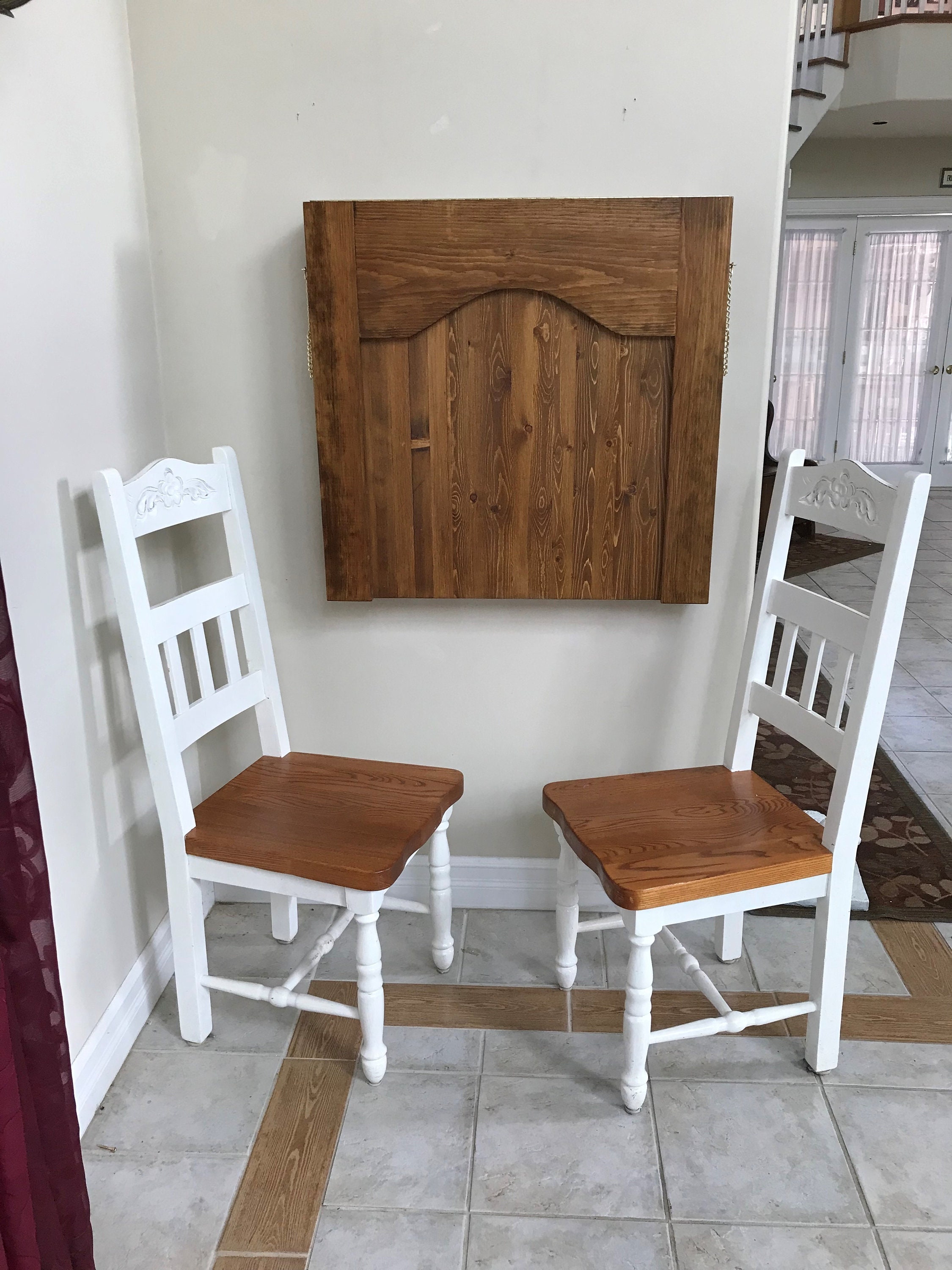 Drop-down Table for Two, Drop-down Desk, Fold-up Table, Small Space ...