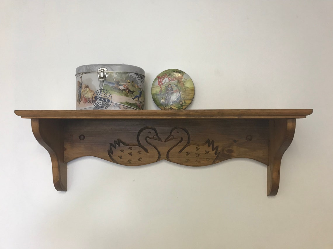 Wood shelf duck shelf home decor kitchen shelf bathroom | Etsy