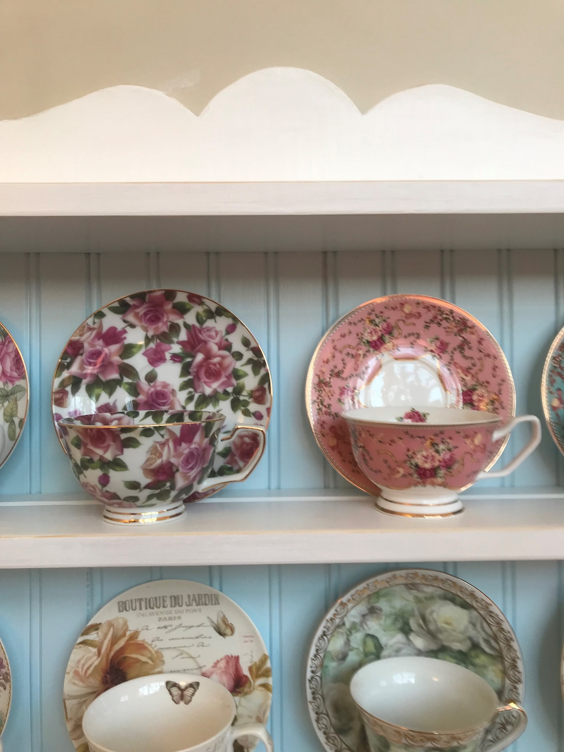 Teacup Shelf Teacup Display Teacup Collection Artisan - Etsy