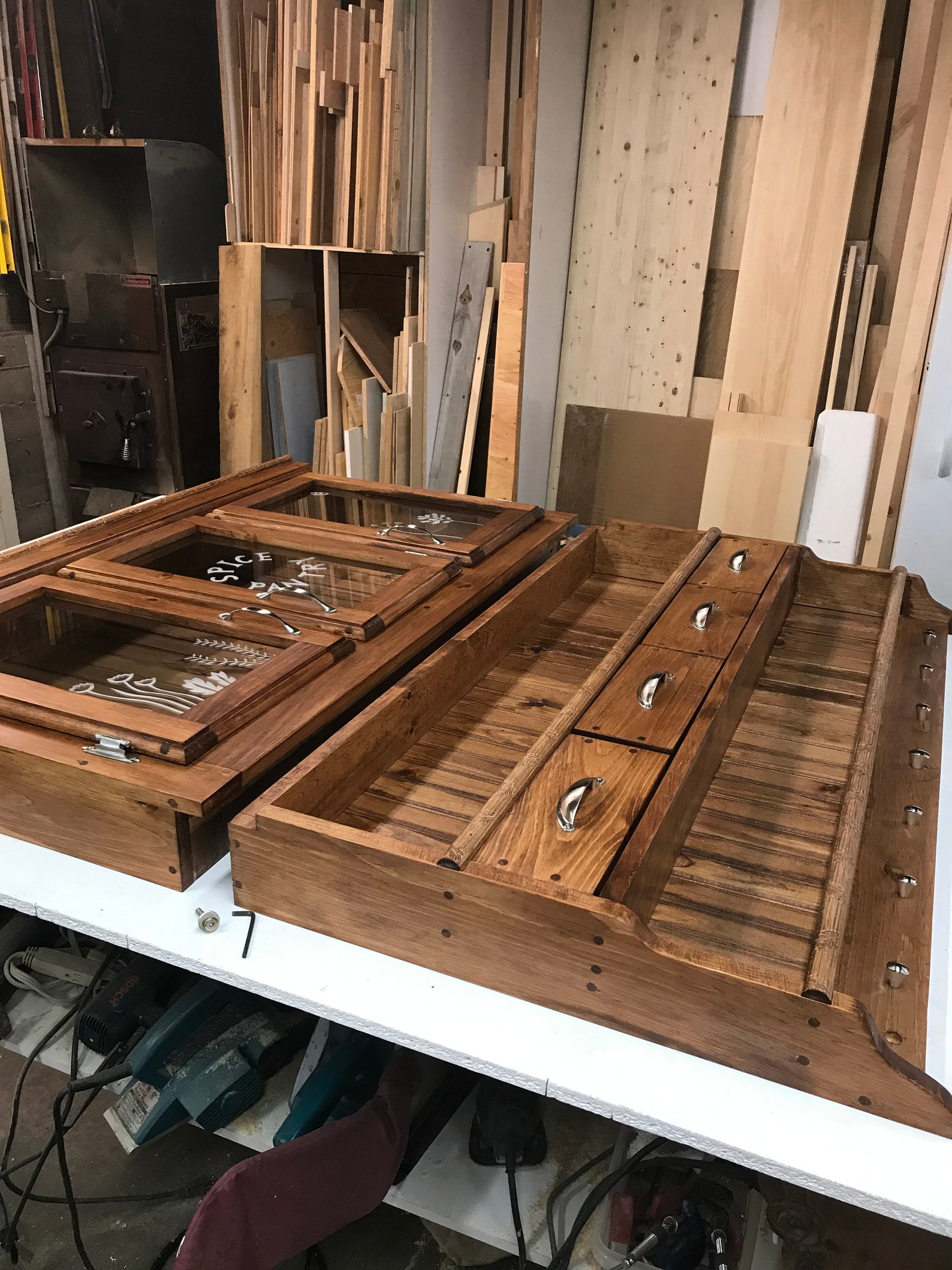 Spice Rack, Mason Jar Shelf, Chefs Spice Rack Organizer, Wall Mounted ...