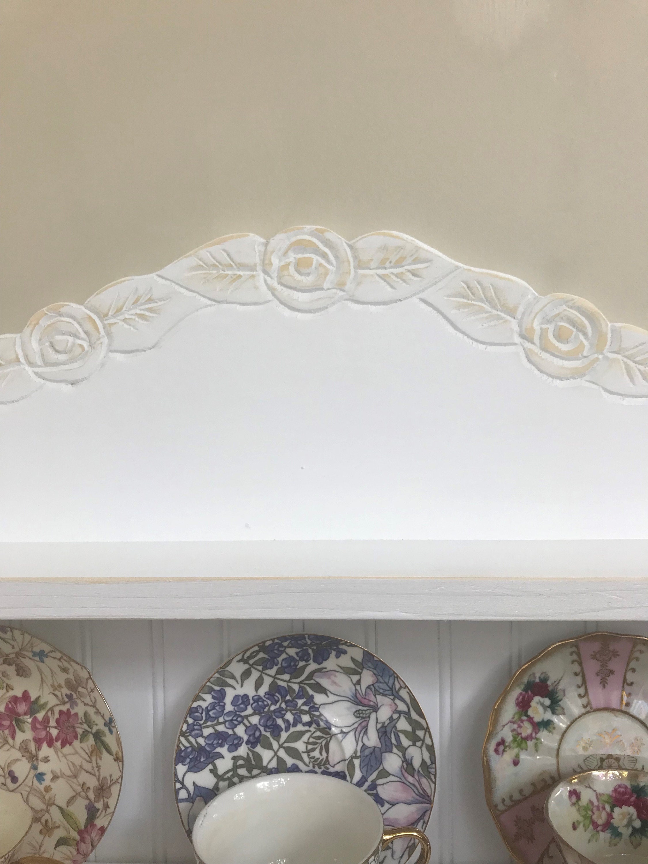 Wooden Teacup Shelf, Teacup Display, Wooden Teacup Collectors Shelf ...