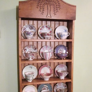 Teacup Shelf, Display Shelf, Teacup Rack, for 12 Cups Collectors Shelf ...