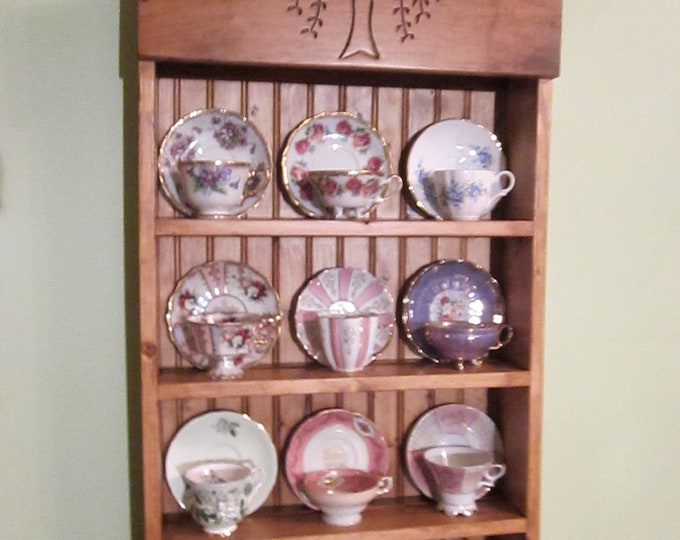 Teacup Shelf, Display Shelf, Teacup Rack, for 12 Cups Collectors Shelf ...