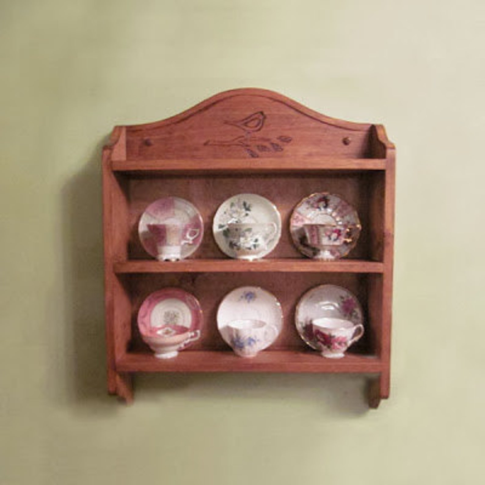 Teacup Shelf, Wood Shelf, Wooden Shelf, Entry Shelf, Kitchen Shelf ...