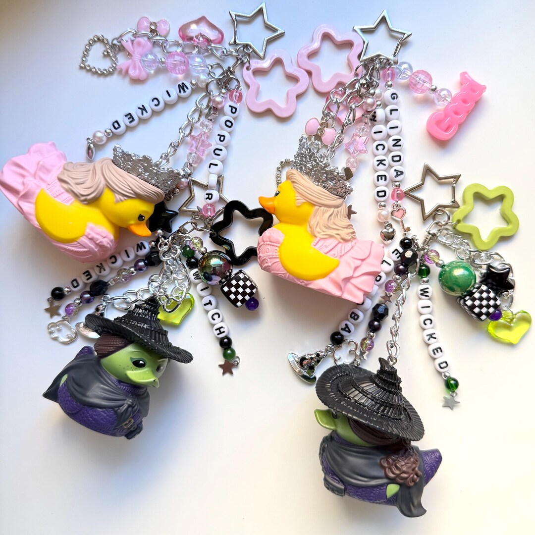 Wicked Elphaba and Glinda Keychains | Bag Charm |phone Charm - Rubber ...