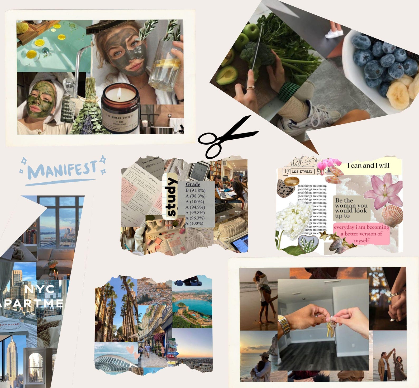 2025 Vision Board Printables, Vision Board Kit, Collage Kit, 2025 Goals ...