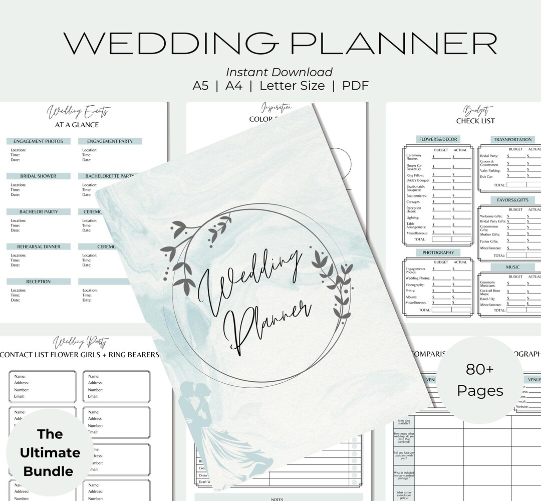 Wedding Planner Printable | Printable Wedding Planner Pages | Wedding ...