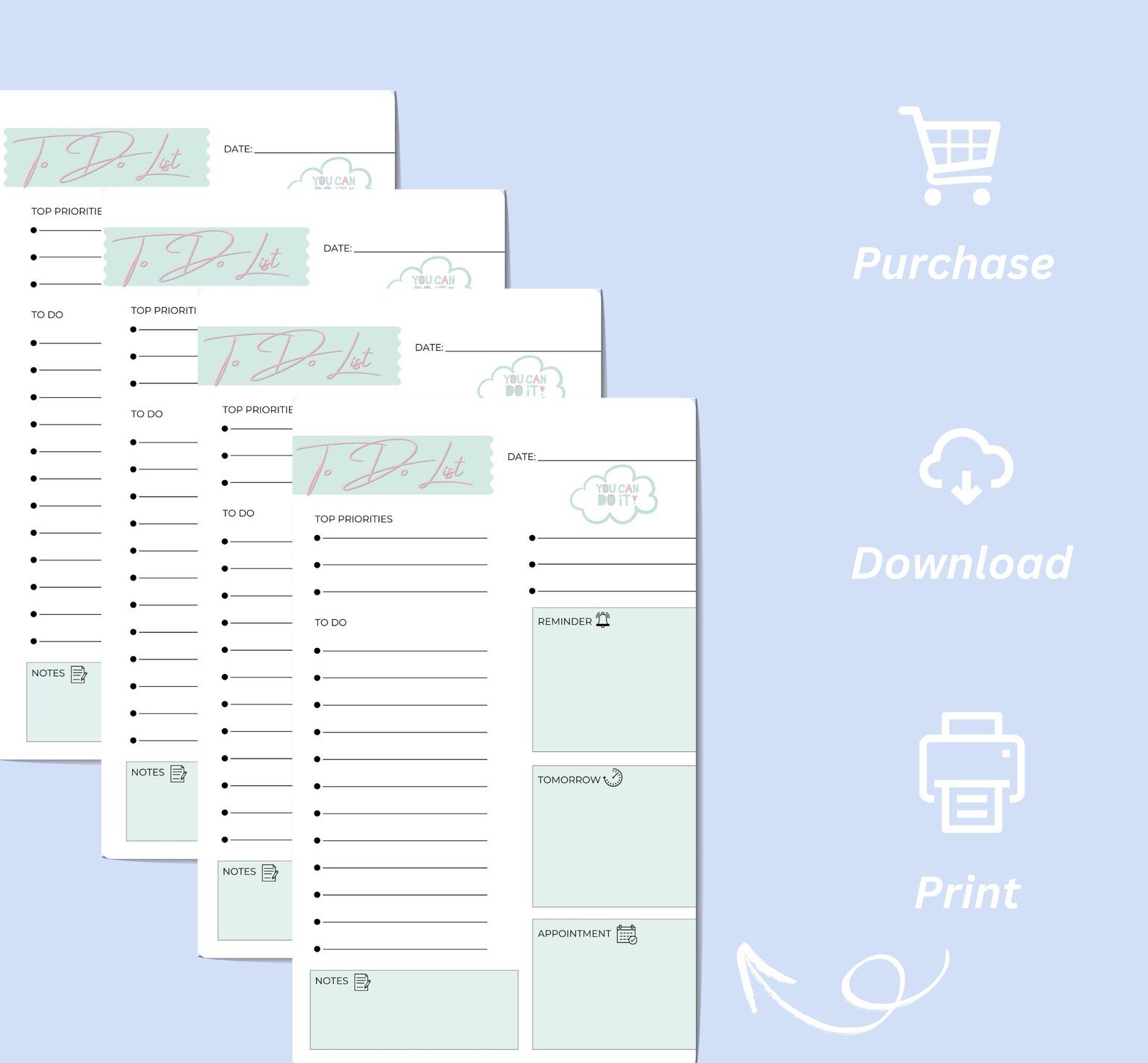 To-do List Printable Planner | To-do List | Planner To-do Lists ...