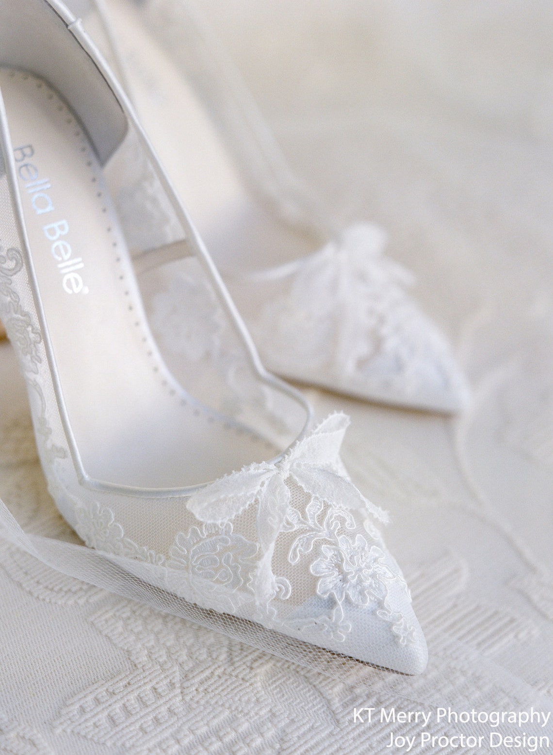 White Flower Wedding Shoes Lace Heels | Etsy