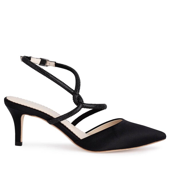 Black Strappy Kitten Heels for Party - Etsy