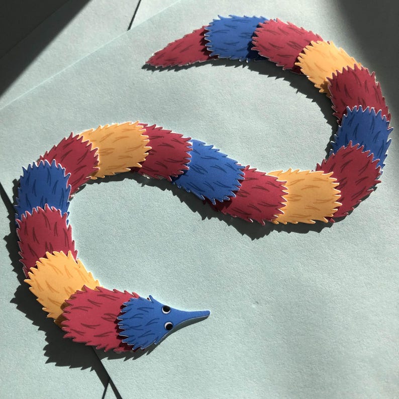 Worm on a String Segmented Glossy Vinyl Stickers - Etsy