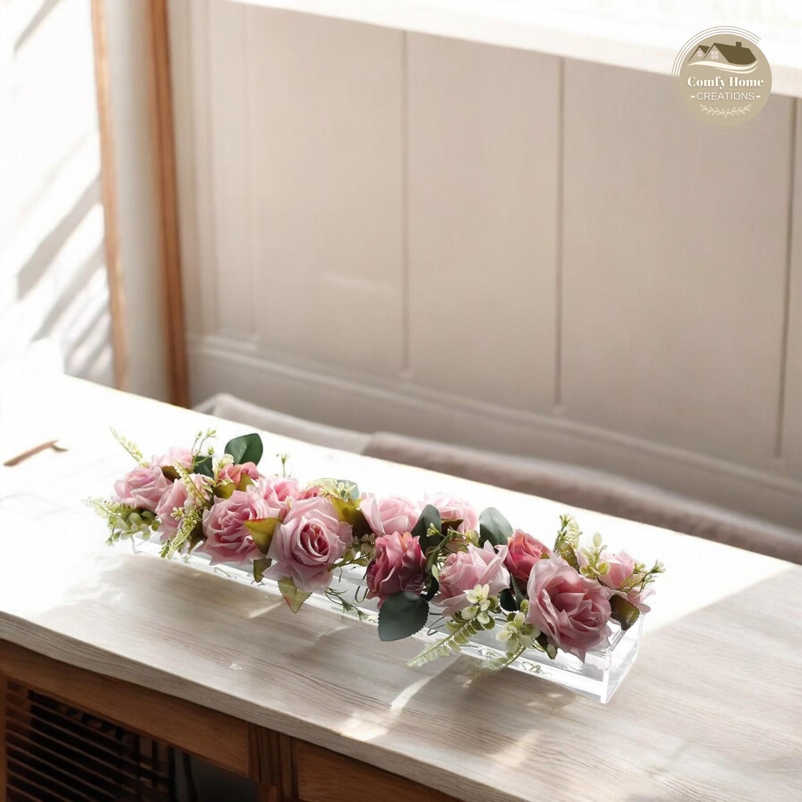 Clear Acrylic Rectangular Flower Vase: Modern Floral Decor - Etsy