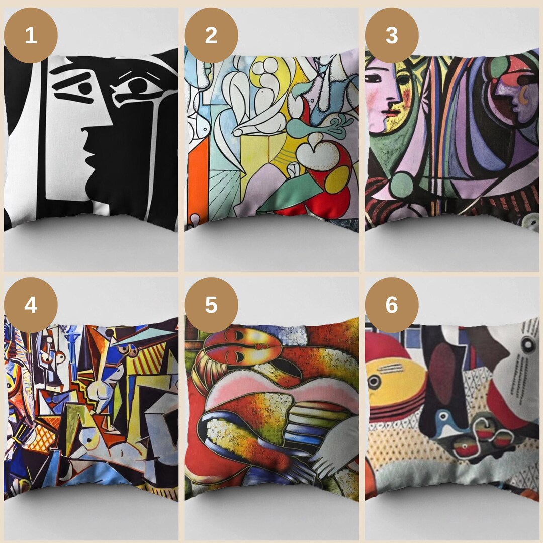 Abstract Picasso Art Pillow Cover: Modern Cubist Decor - Etsy