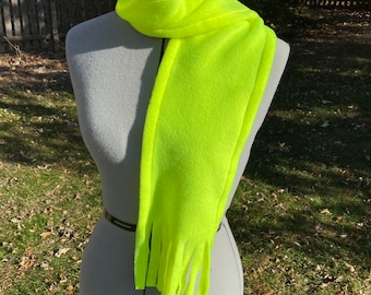 Neon Yellow Scarf | Etsy
