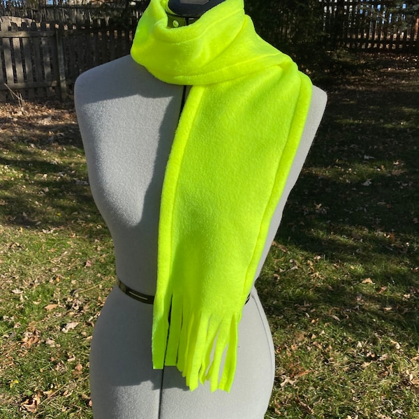 Neon Yellow Scarf - Etsy