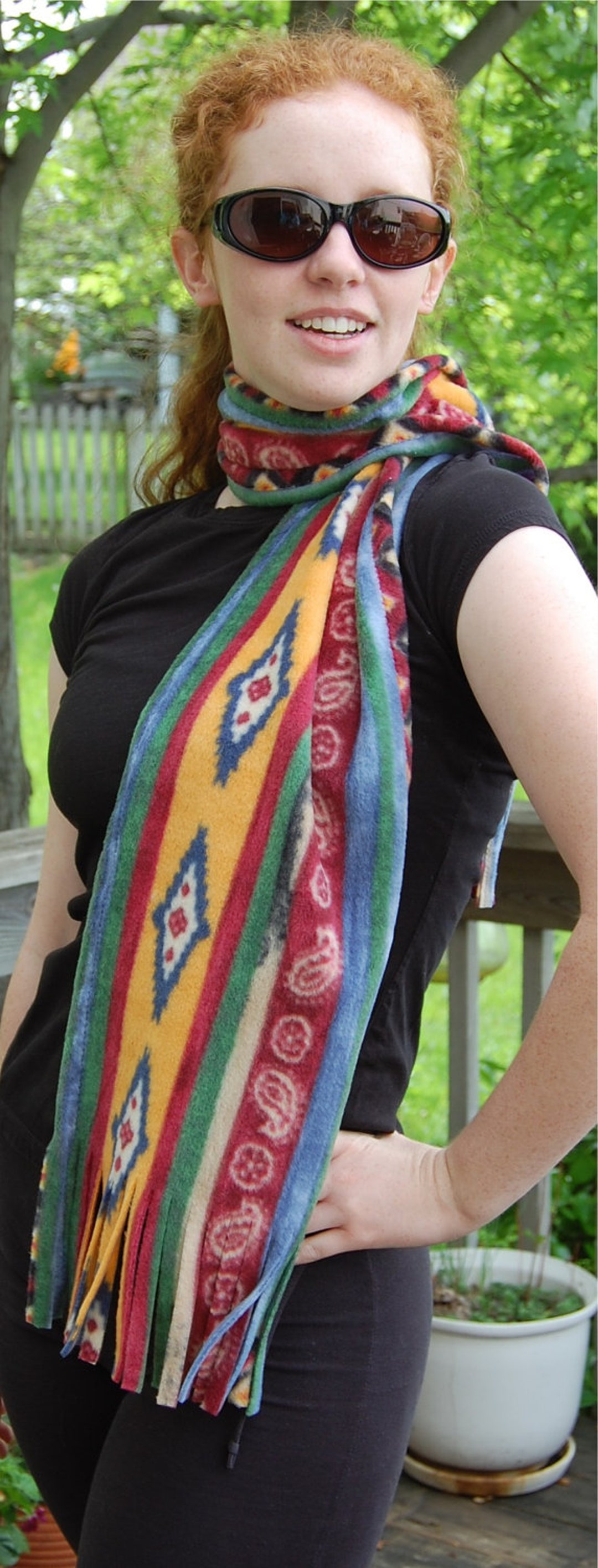 Native American Indian Stripe Fleece Scarf Free Shipping in USA - Etsy