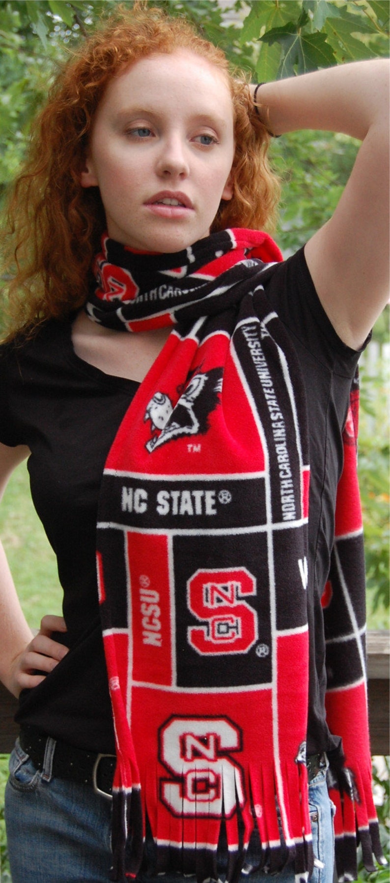 Fleece Scarf Go NCSU Wolfpack Wolf State - Etsy