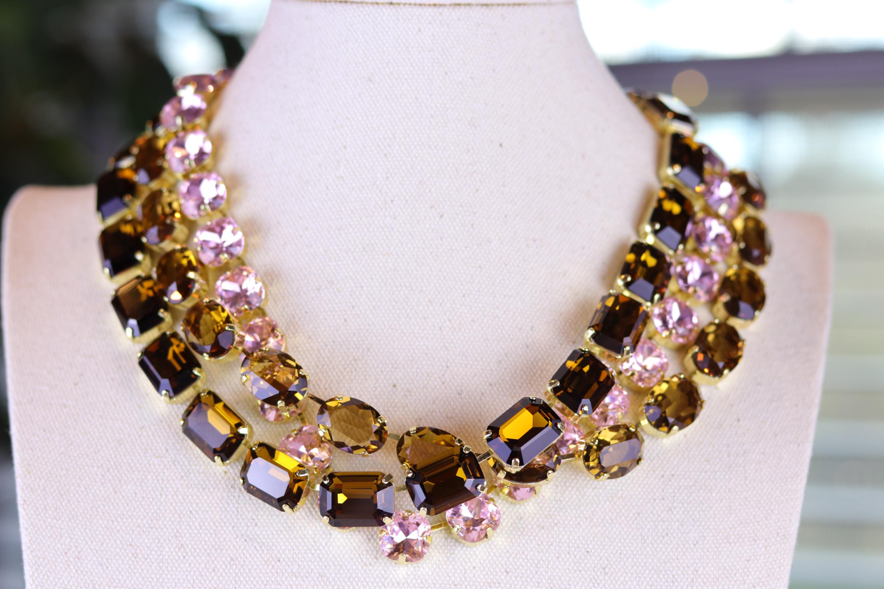 Anna Wintour Smoked Colorado Topaz Necklace Brown Neutral J Crew, Ralph ...