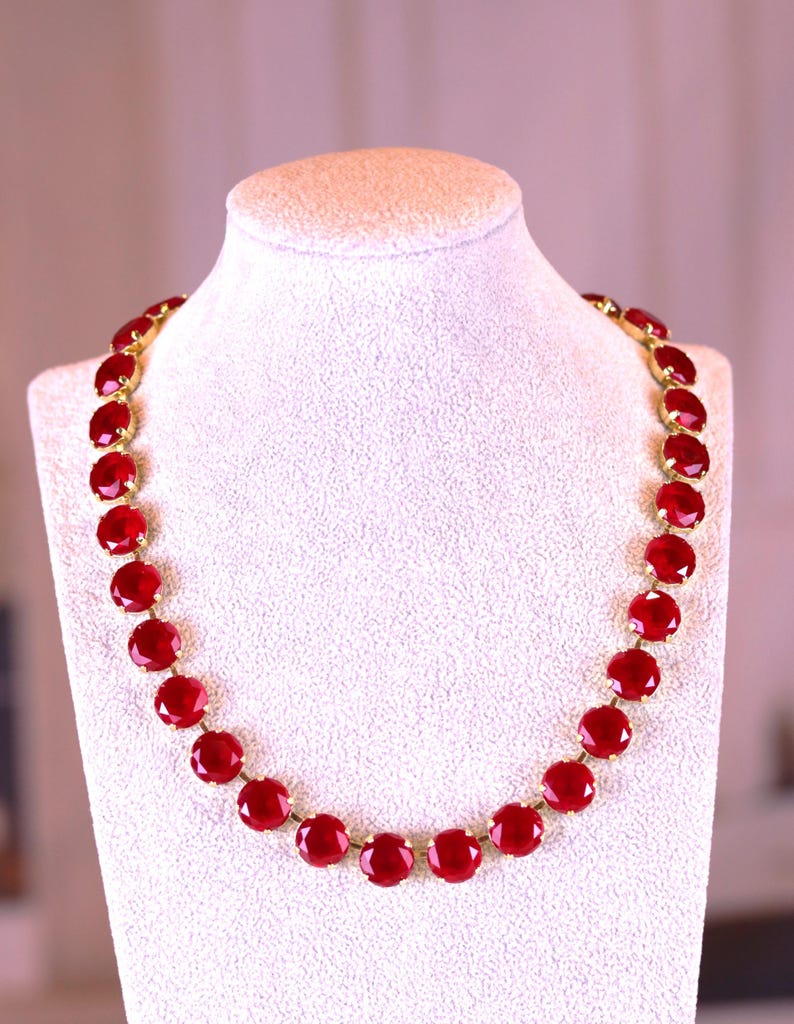 Ruby Red Necklace Anna Wintour Octagon Oval Teardrop Sabyasachi ...