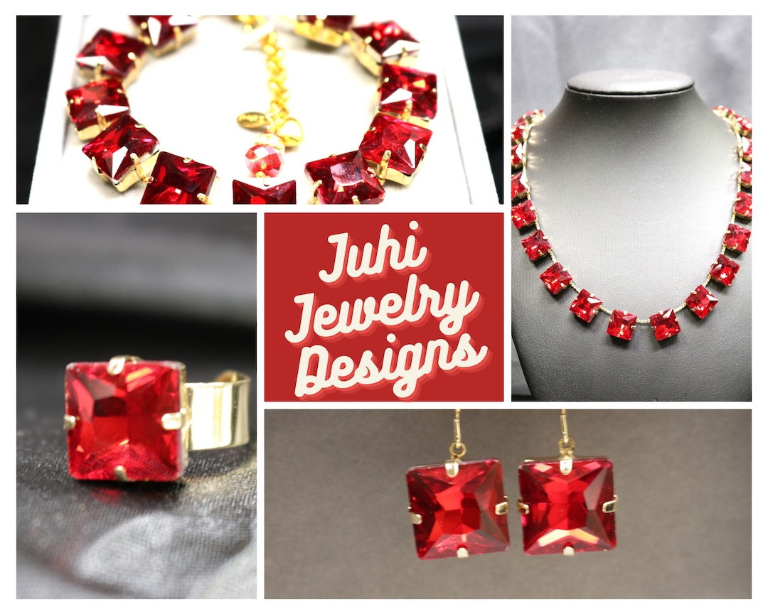 Ruby Red Necklace Anna Wintour Georgian Collet Riviere Paste Bracelet ...