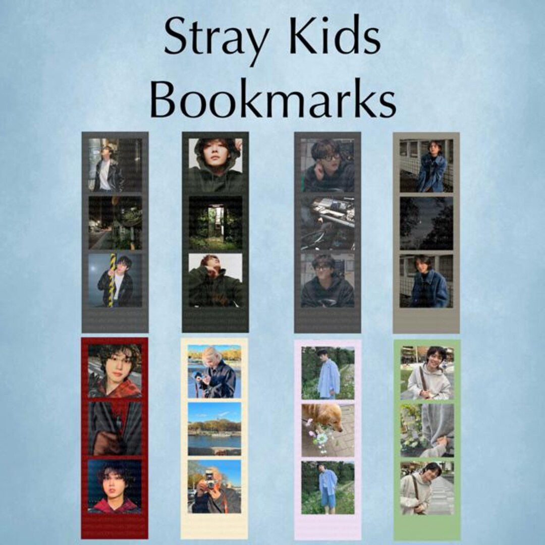 Stray Kids 3 Cut Photo Bookmarks - Etsy