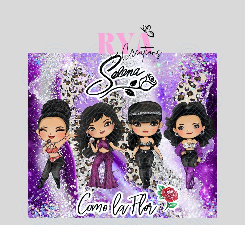 Selena Animated Tumbler Design 20 Oz Png - Etsy