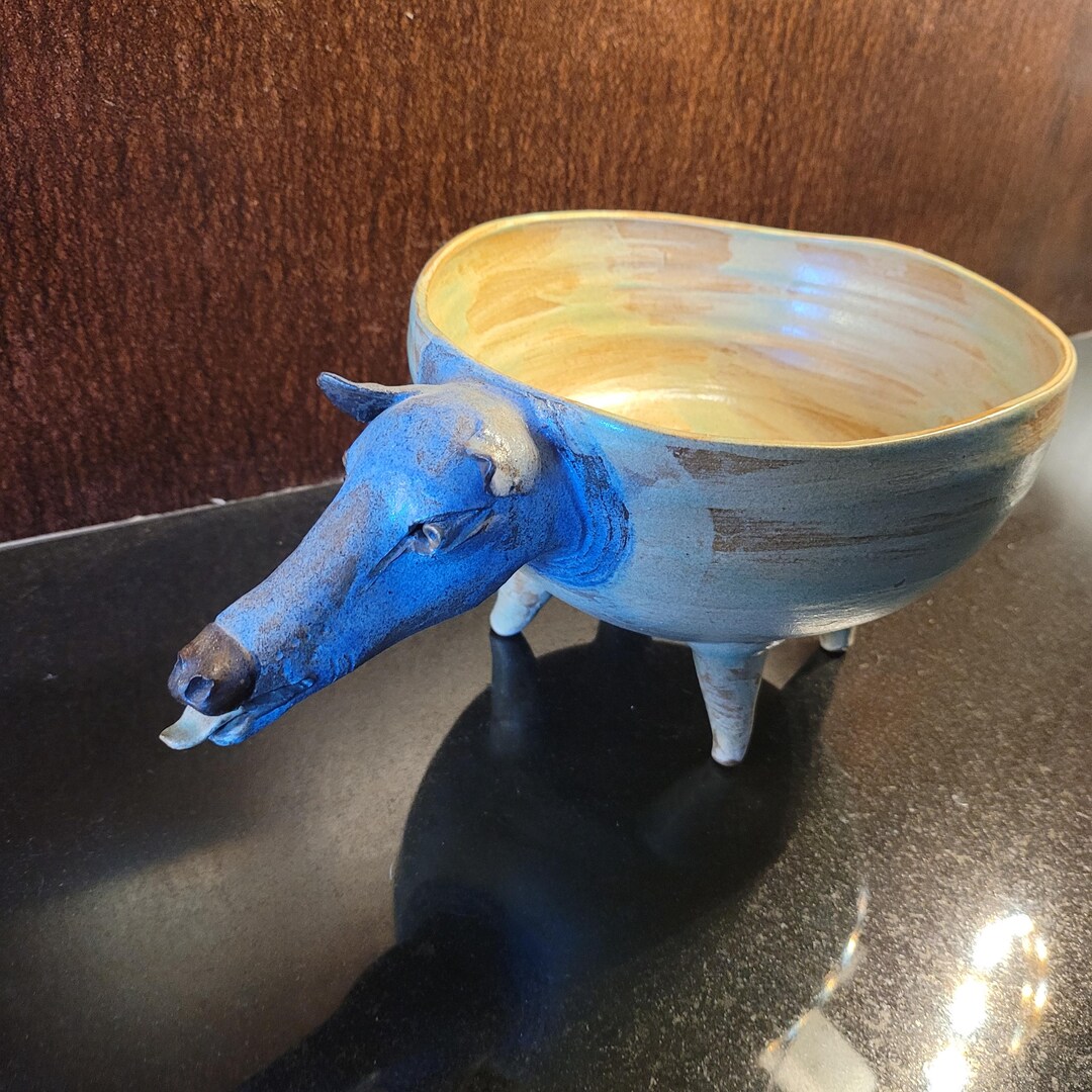 Fun & Whimsical Cow Head Bowl by Amy Elswick – Unique Animal Basin - Etsy