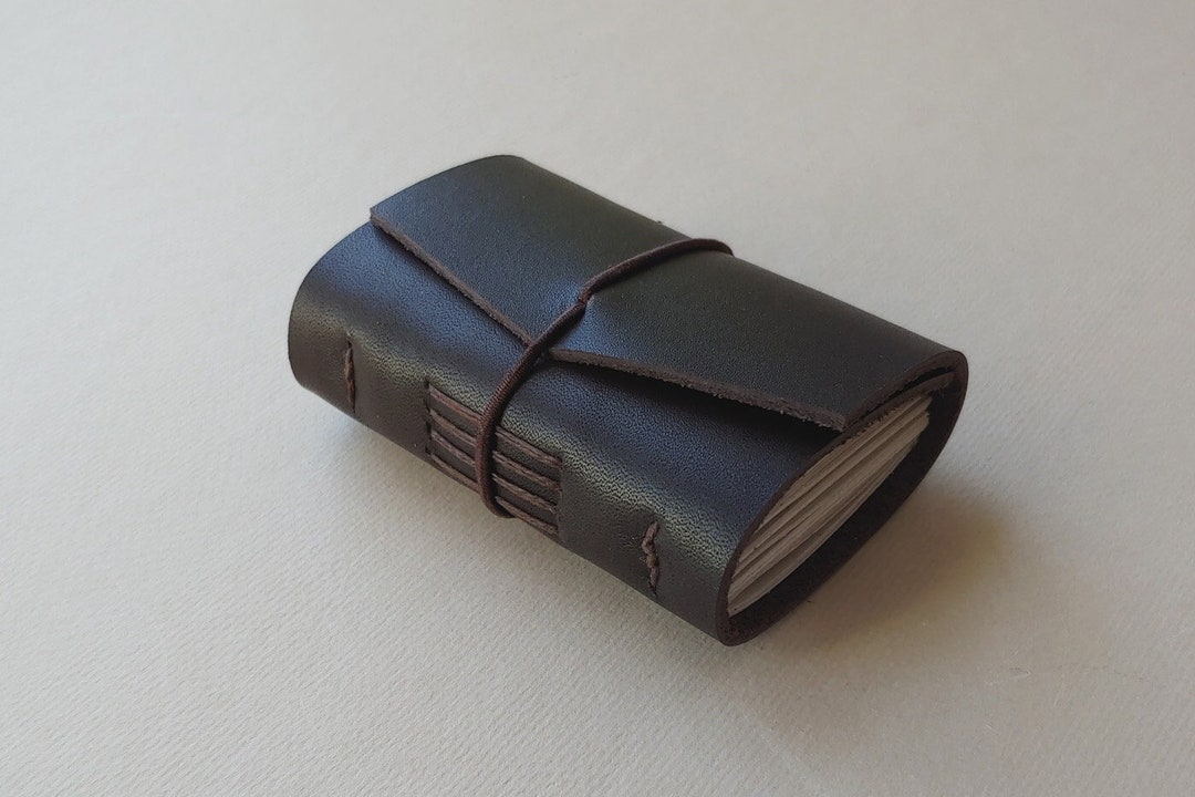 Tiny Journal 2"x 3" Dark Brown Tiny Pocket Journal Sketchbook Travel ...
