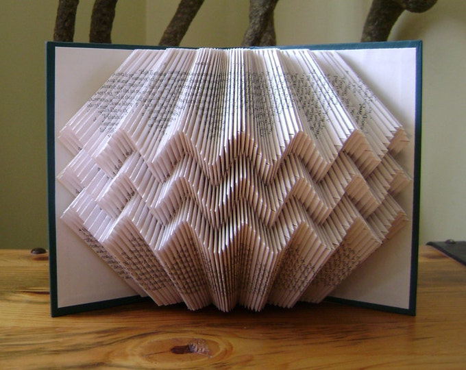Folded Book Art, Waves, Recycled Book Art, Book Sculpture - Etsy