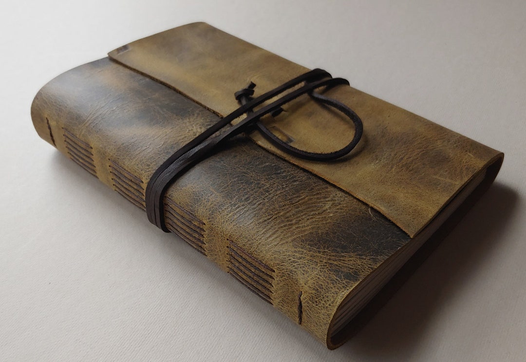 Distressed Leather Journal 6"x 9" Brown Leather Notebook Sketchbook ...